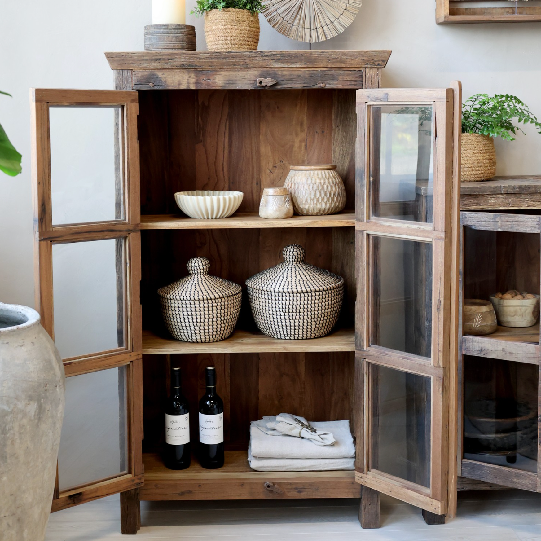 Arundel Reclaimed Wooden Cabinet Tall