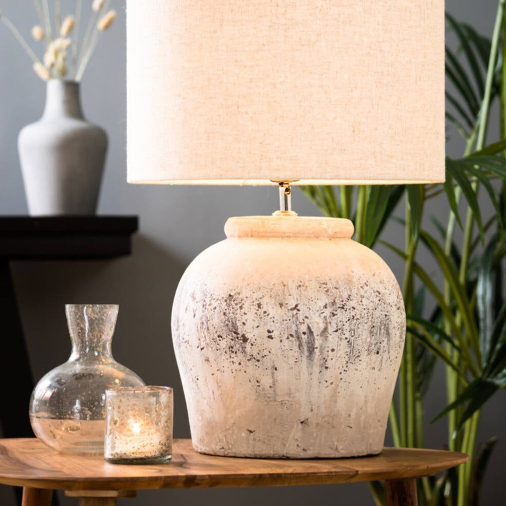 Etna Antique Lamp Base - Grey – Silver Mushroom