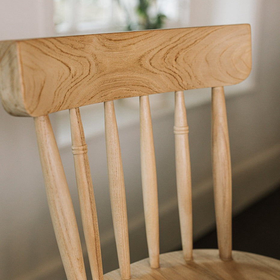Farmhouse Bar Stool With Back – Silver Mushroom
