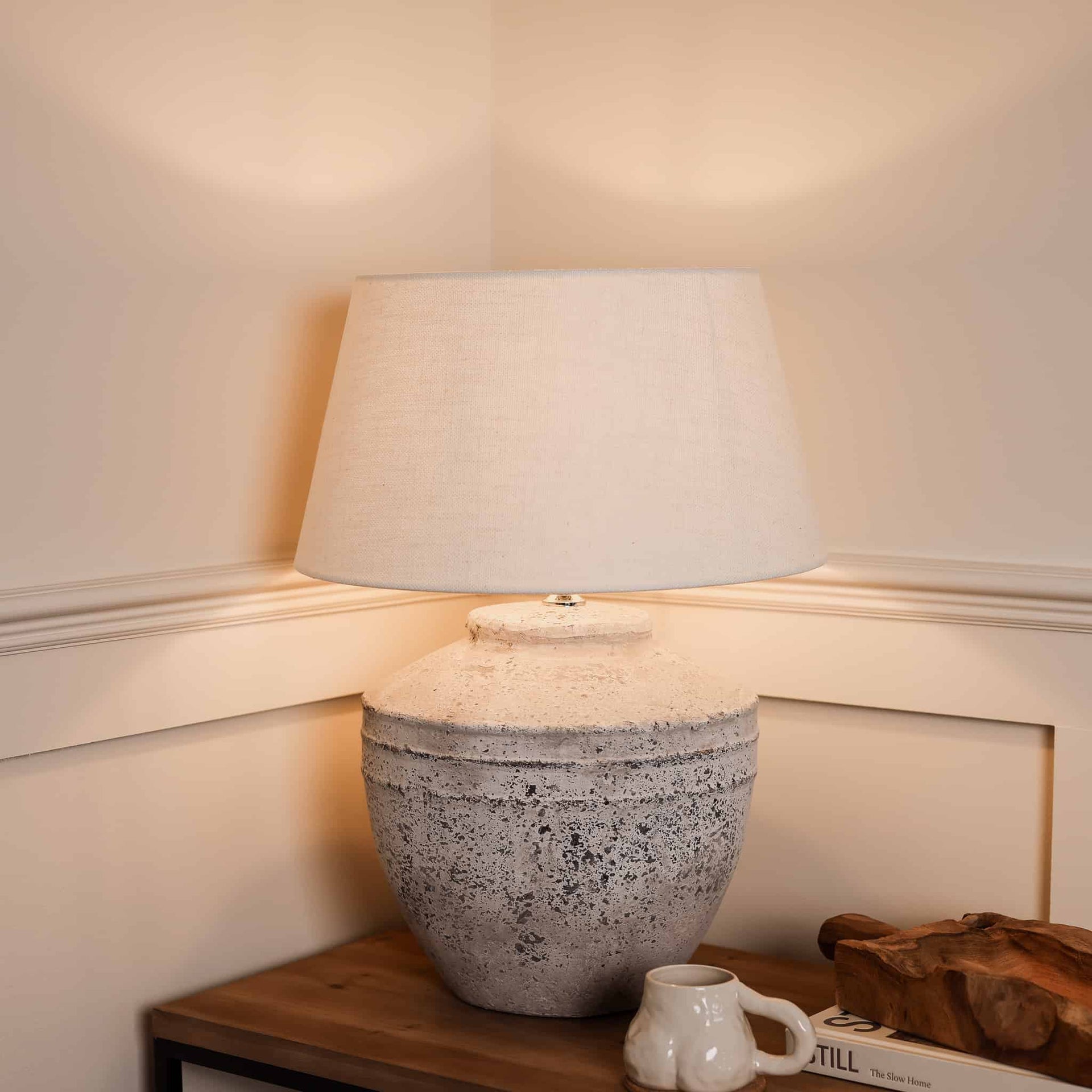 Toba Antique Lamp Base - Grey – Silver Mushroom