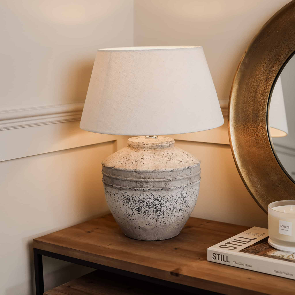 Toba Antique Lamp Base - Grey – Silver Mushroom