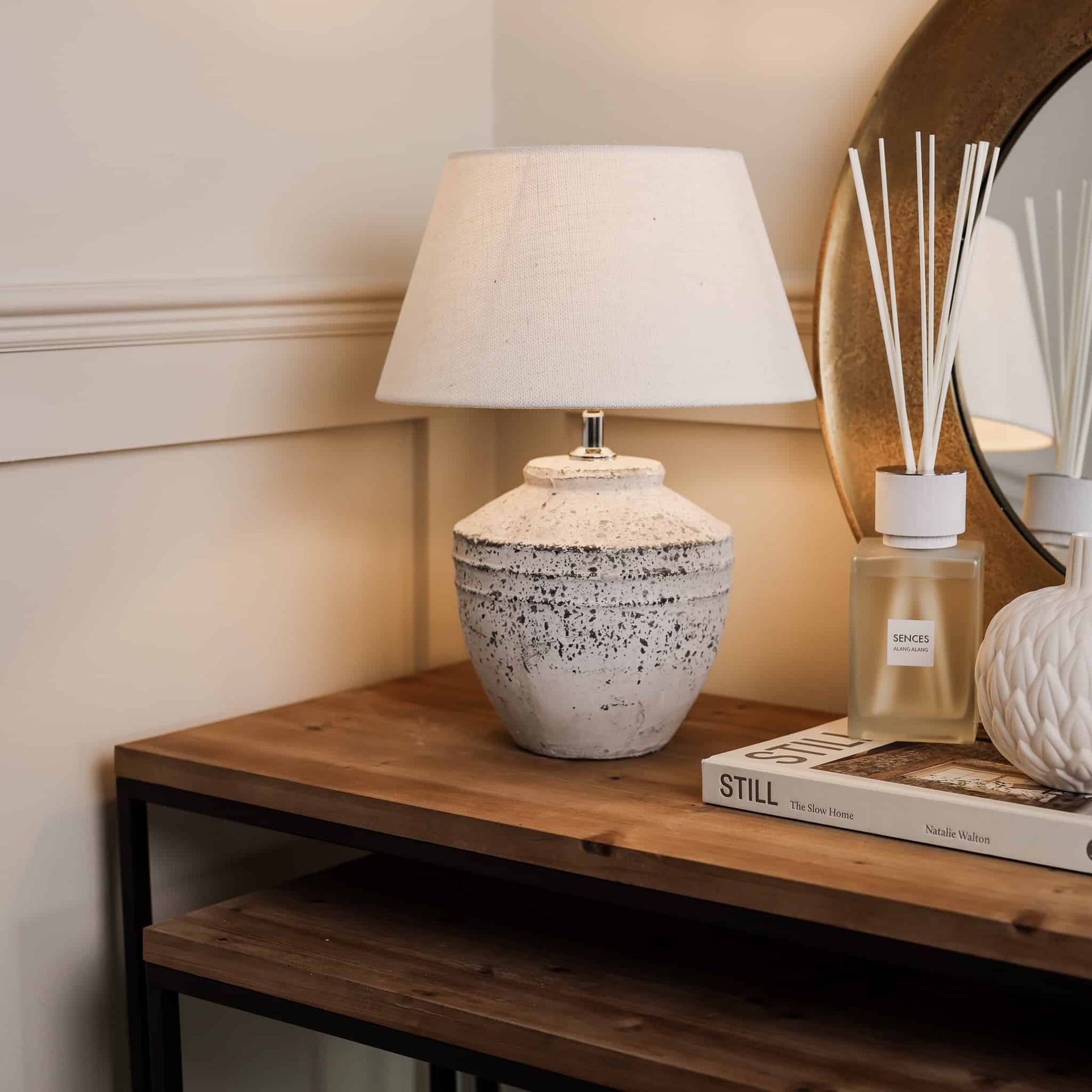 Toba Antique Lamp Base - Grey – Silver Mushroom